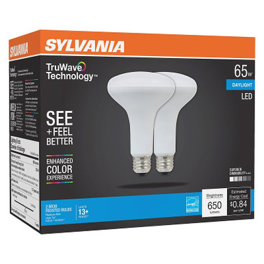 Sylvania 40730 Natural LED Bulb, Spotlight, BR30 Lamp, 65 W Equivalent ...