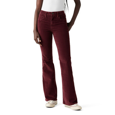 Levi's Ladies Signature 726 High Rise Merlot Denim Flare Jeans