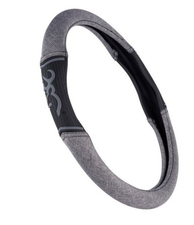Browning Lifestyle Heather Black Steering Wheel Cover