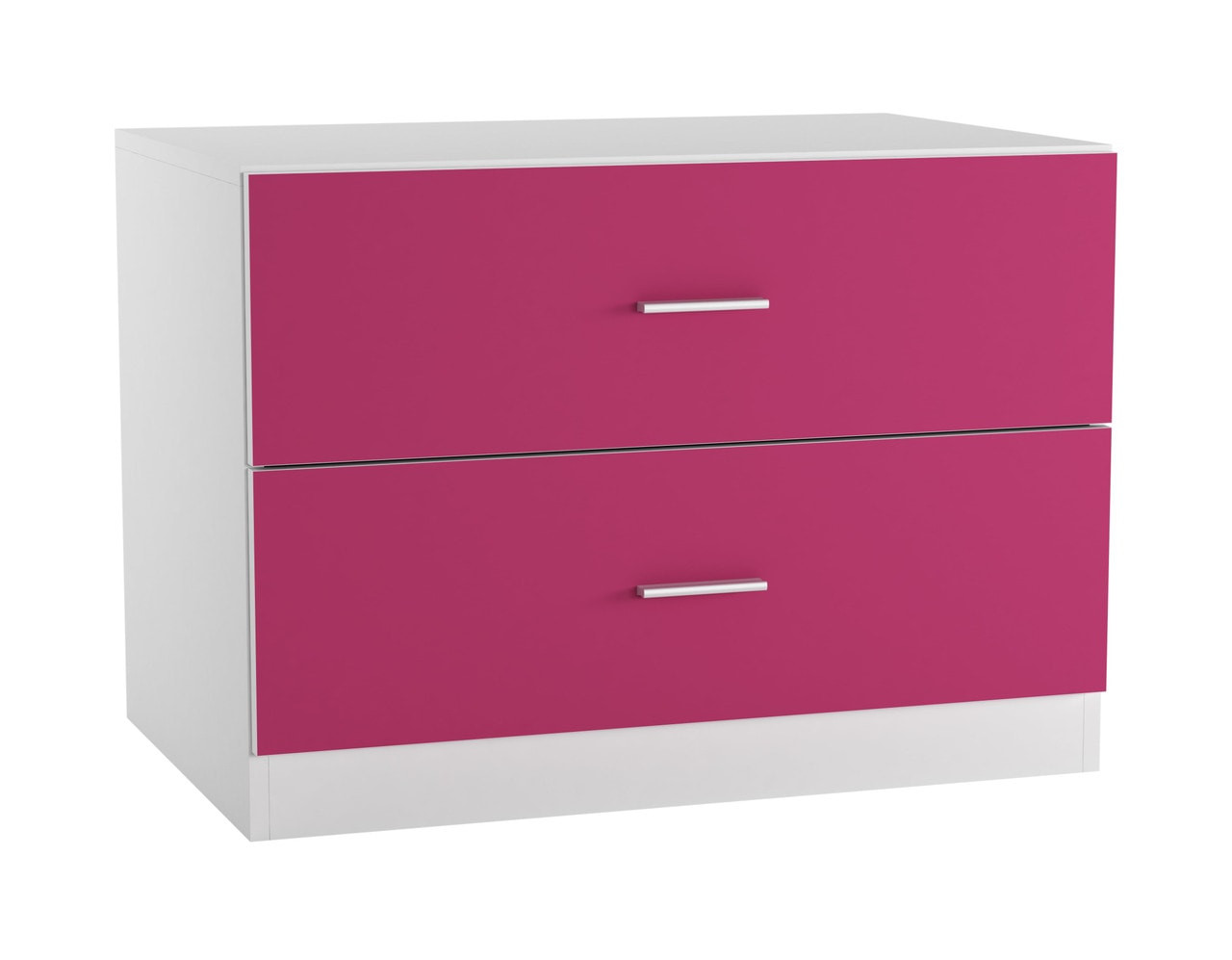 White 2 Drawers Chest Cabinet