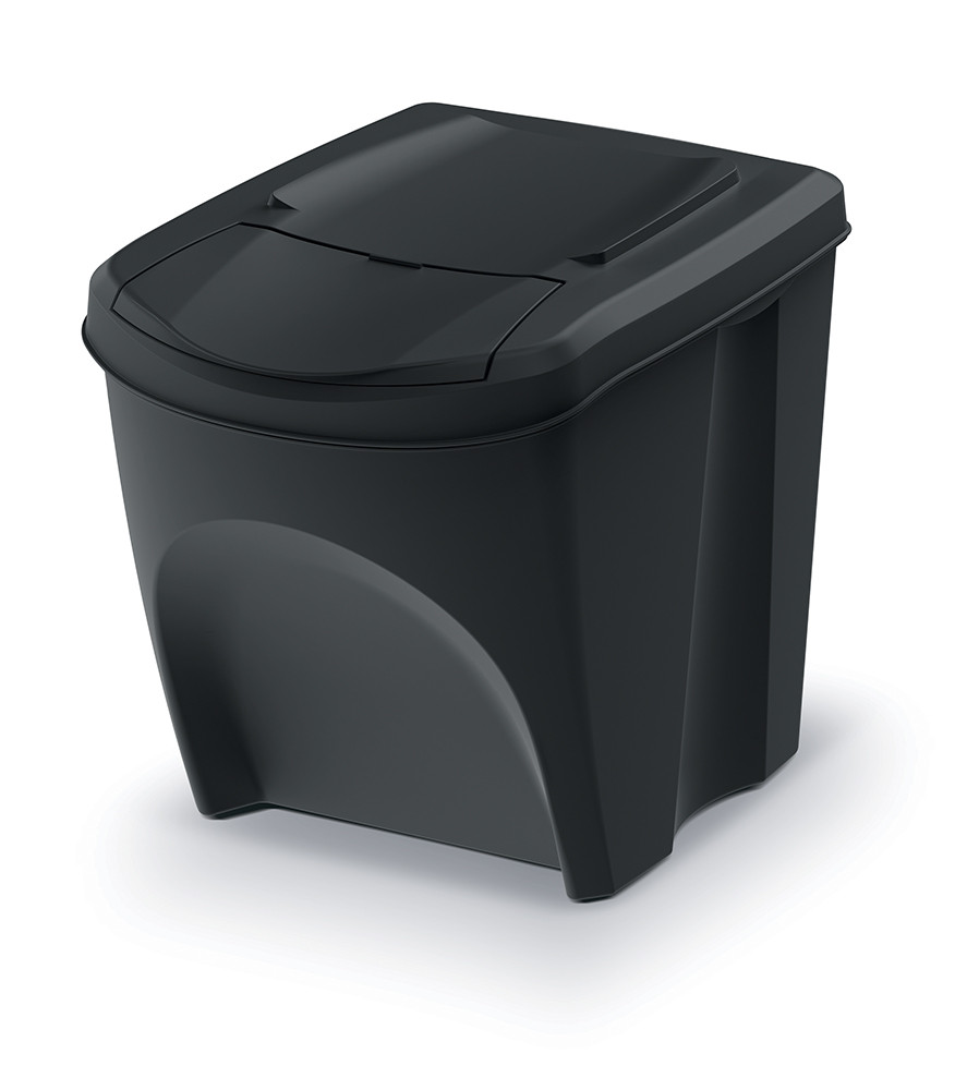 25L Stackable Plastic Waste Bins Pack of 4