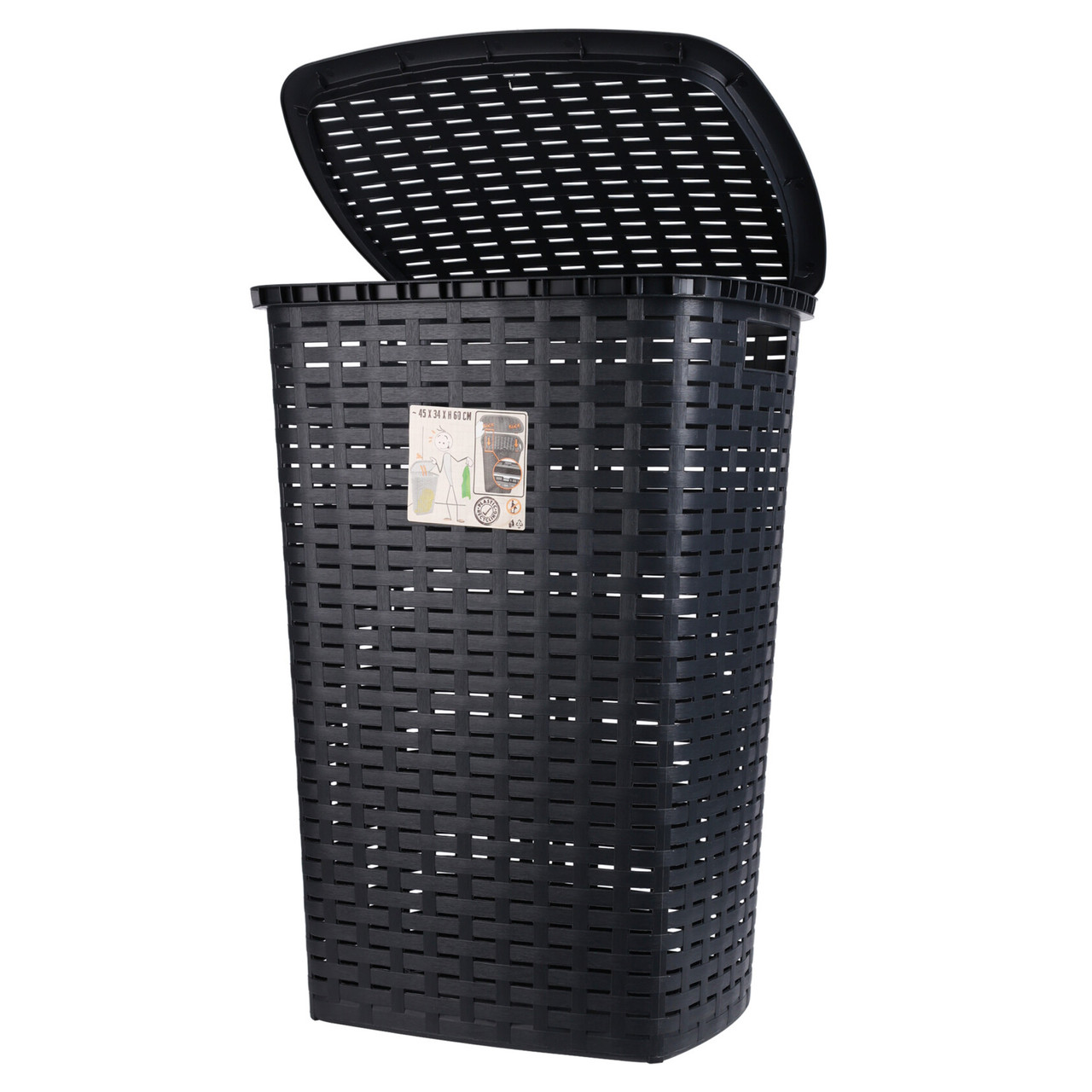 Plastic Laundry Basket with Lid
