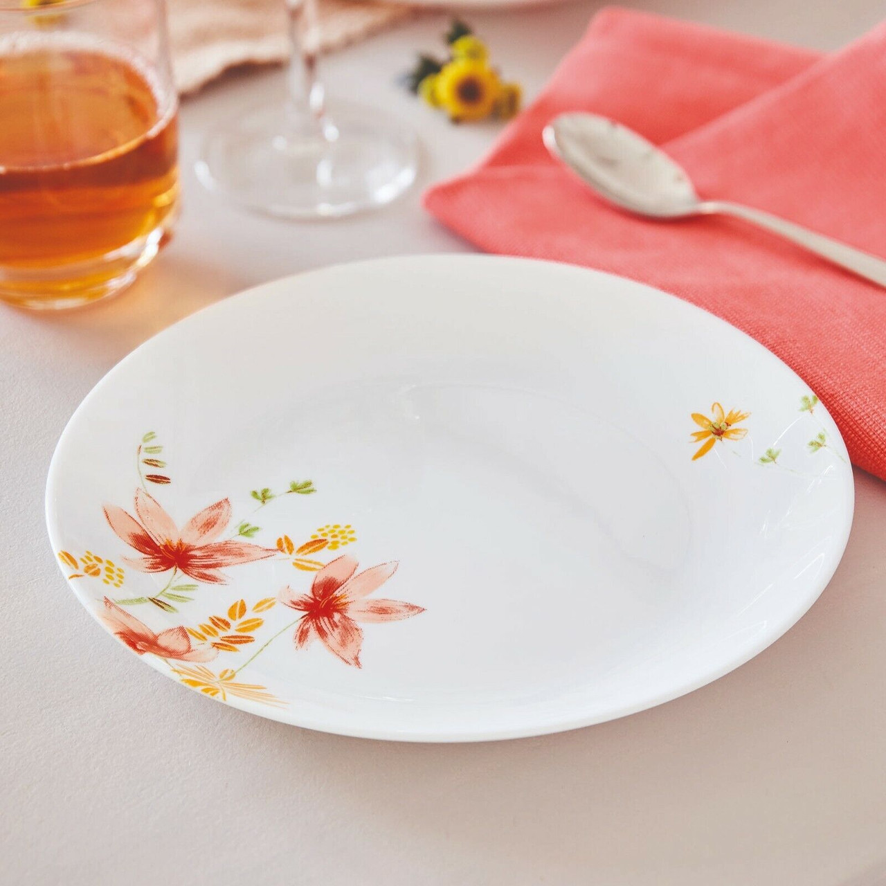 18PCS Luminarc Flower Dinner Set