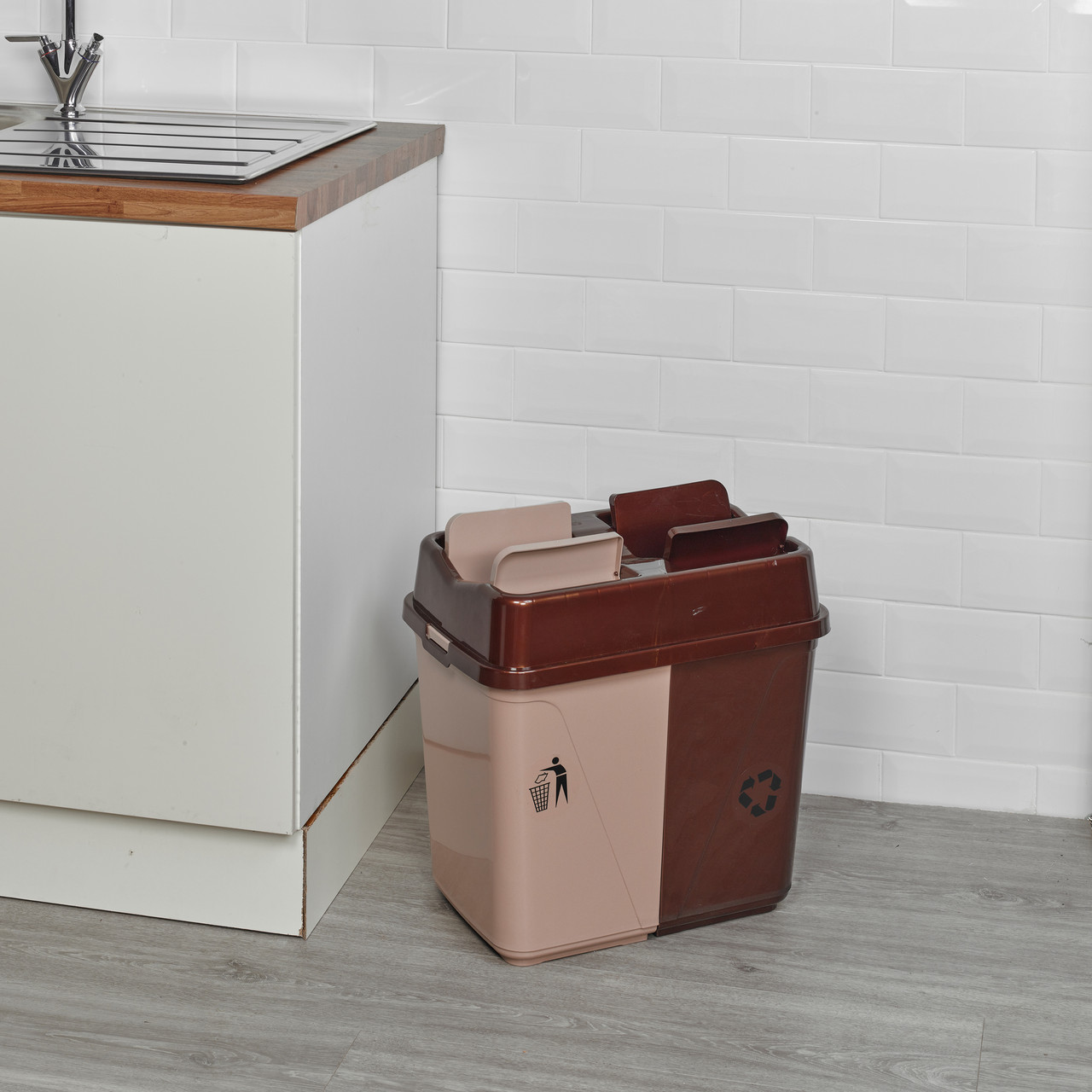 40L Duo Recycling Bin with Base Connectors