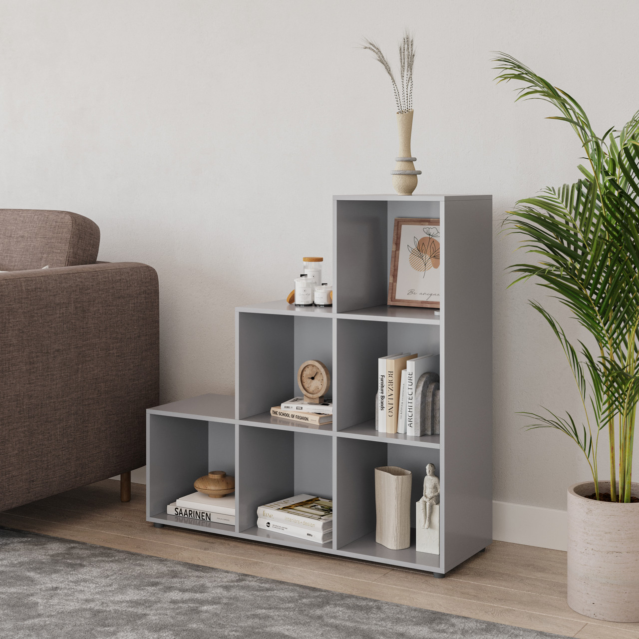 6-Cube Step Shelving Unit