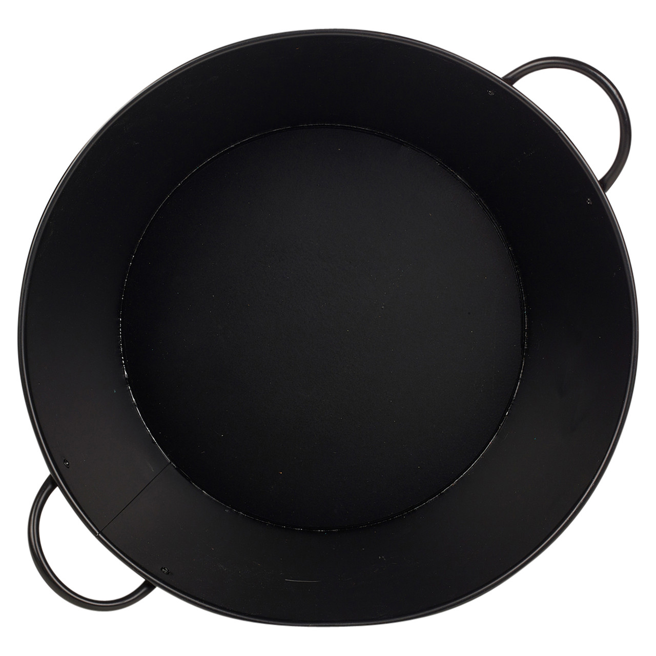 Black Metal Drinks Bucket with Design & Handles