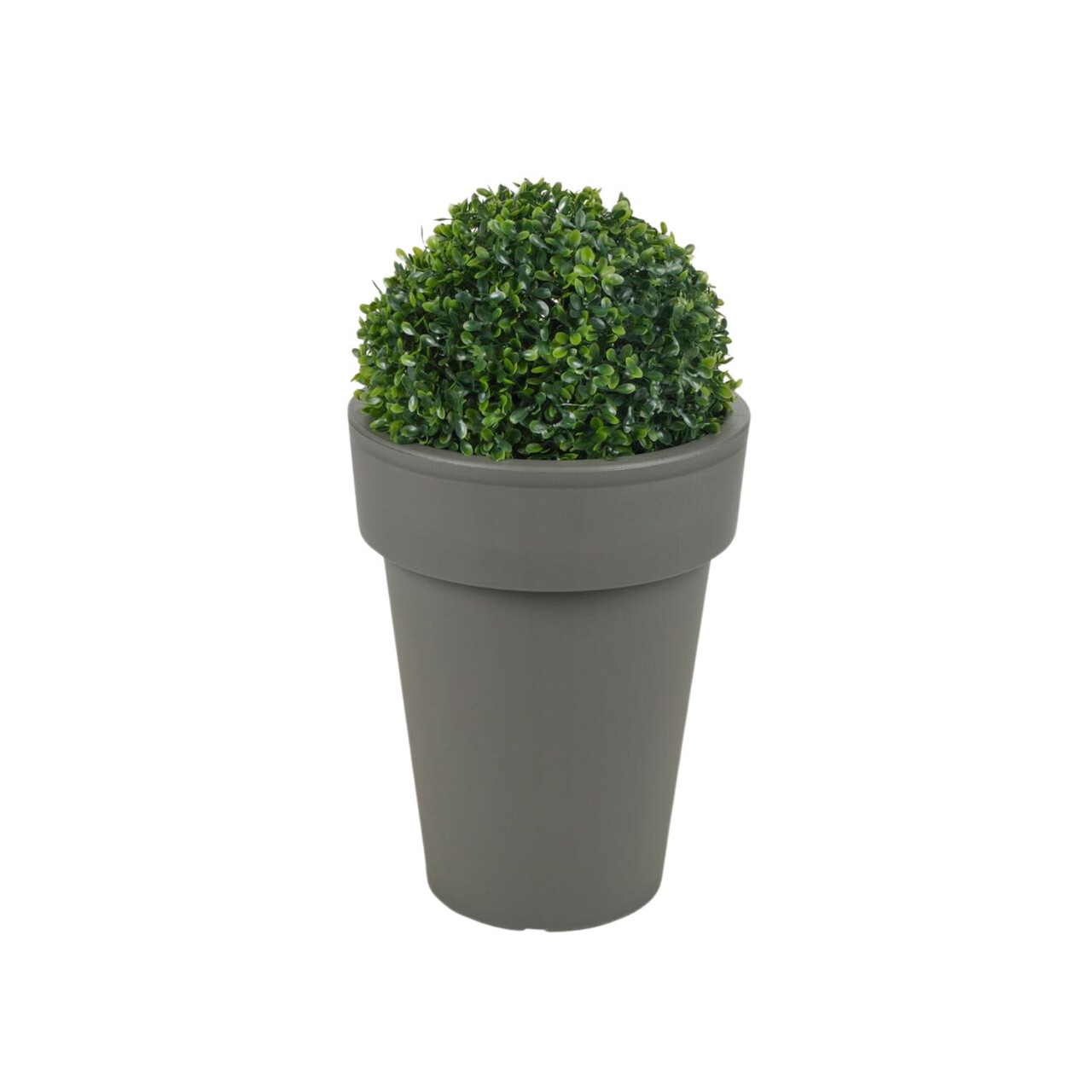 Slim Flower Pot with Artificial Boxwood Ball Plant - 25.9x19.6x19.6cm