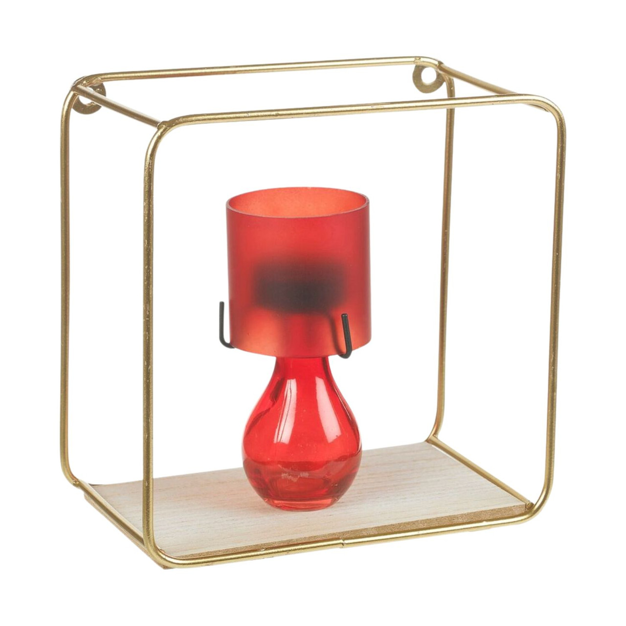 Set of 2 Square Metal Frame Floating Shelves