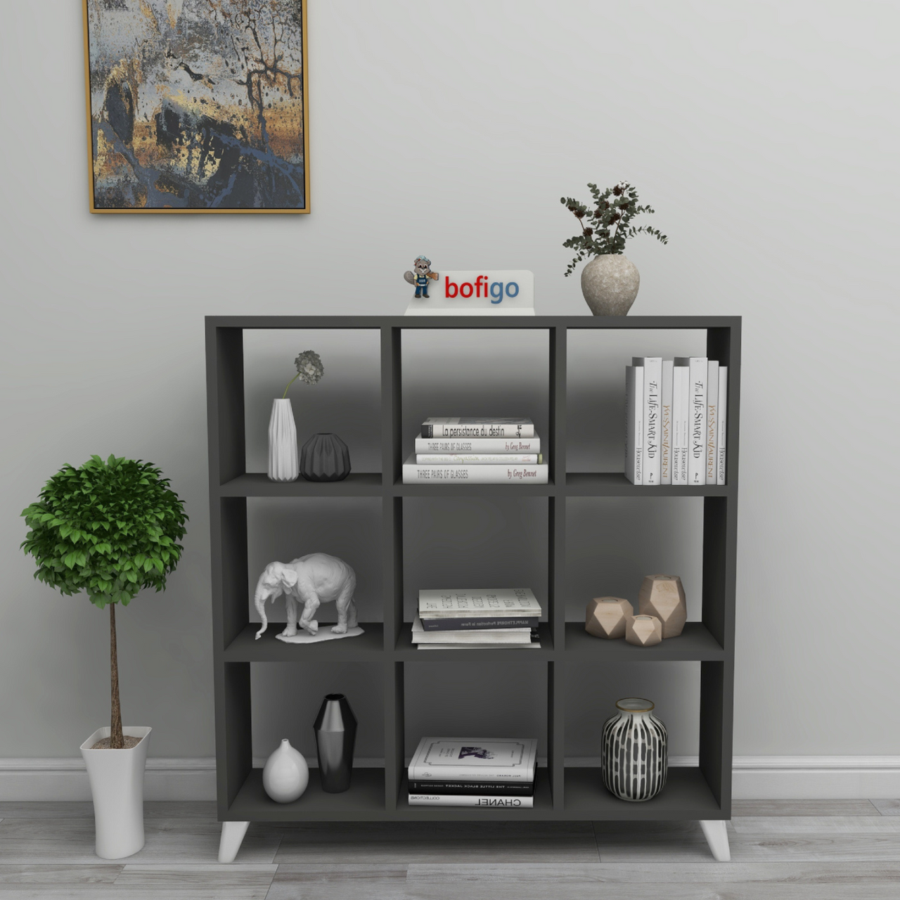 9 Cube Square Bookcase With Legs