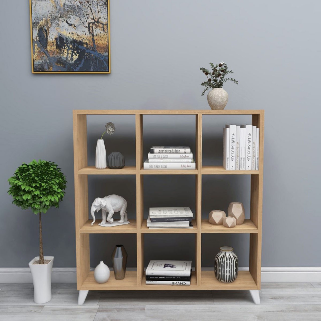 9 Cube Square Bookcase With Legs