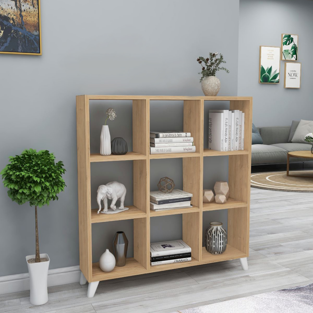 9 Cube Square Bookcase With Legs