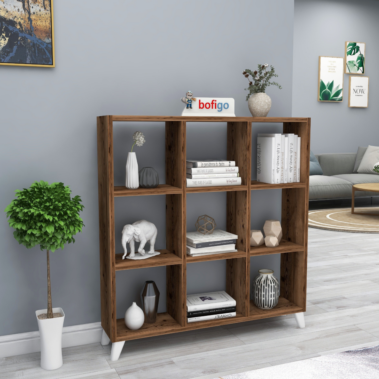 9 Cube Square Bookcase With Legs