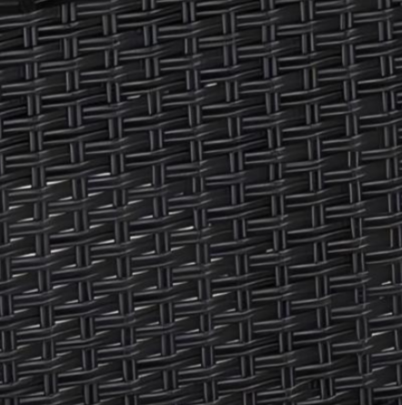 3-Pc Black Rattan Effect 2 Armchairs and Side Table Garden Bistro Set