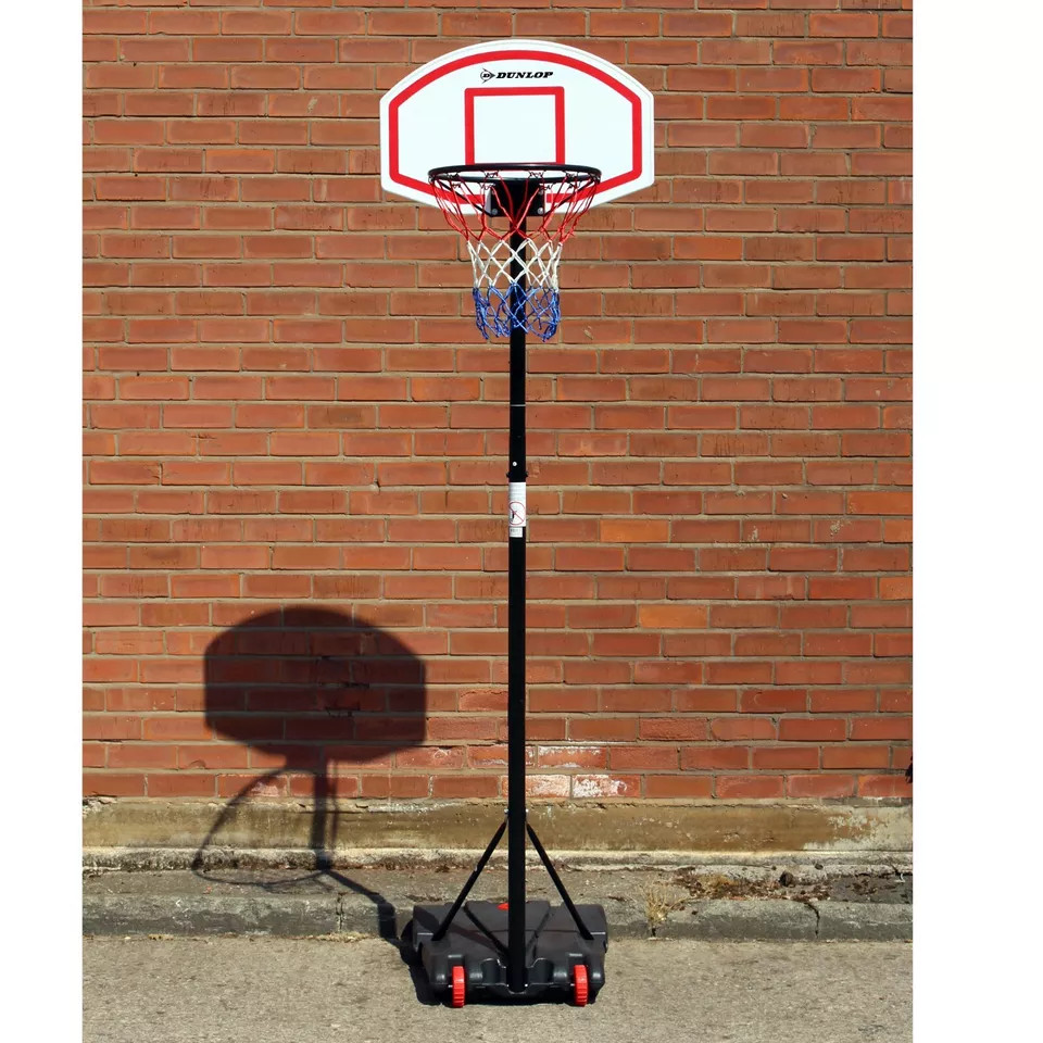 Dunlop Adjustable Portable Basketball Hoop Set with Wheels