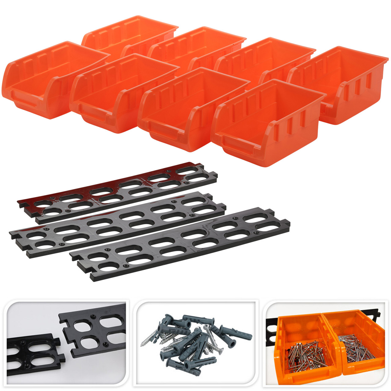 Stackable Tool Storage Bins & Racks