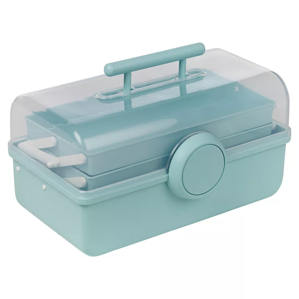 Plastic 3-Tier Cantilever Sewing Craft Box