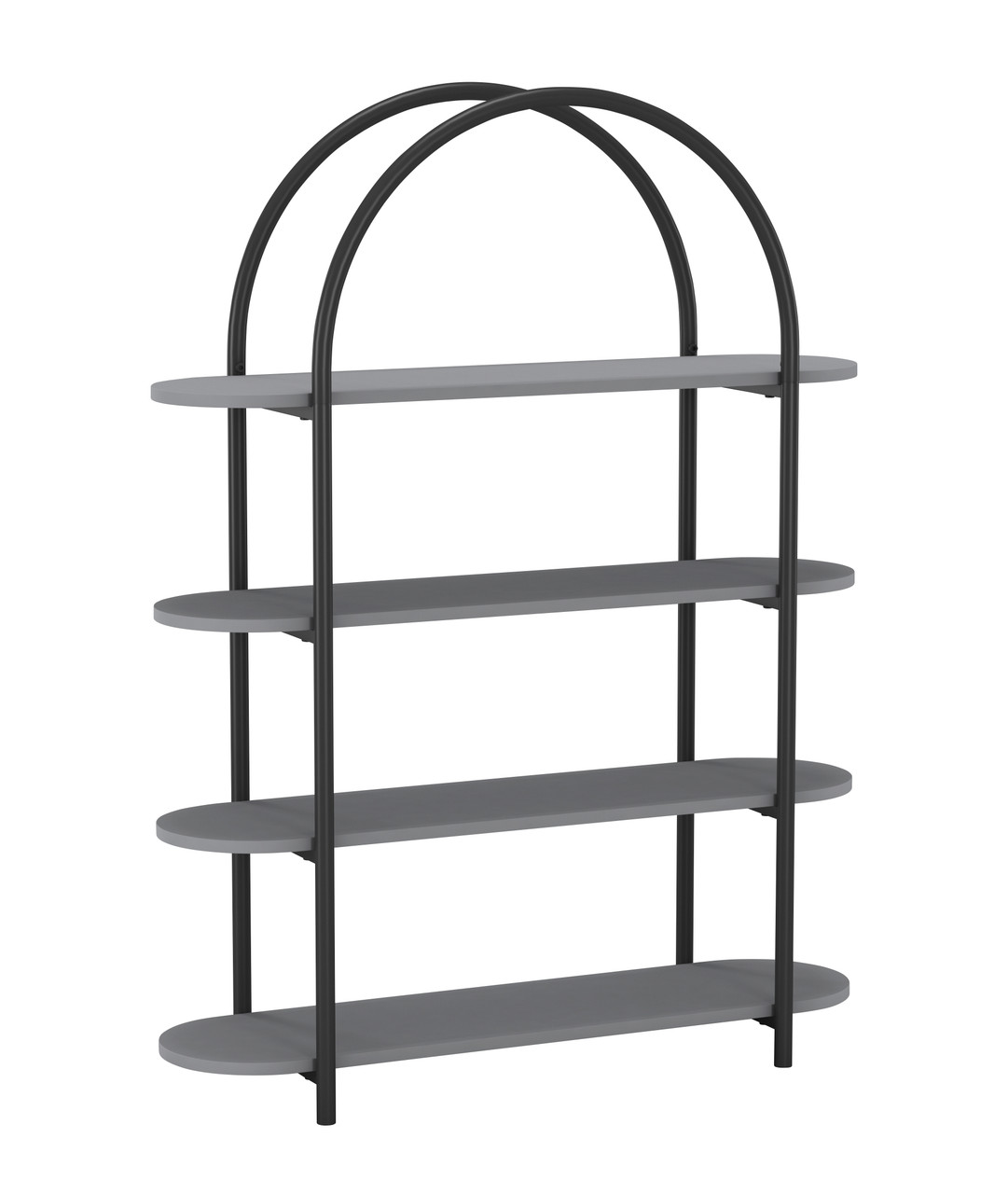 4-Tier Arched Wooden Shelving Unit