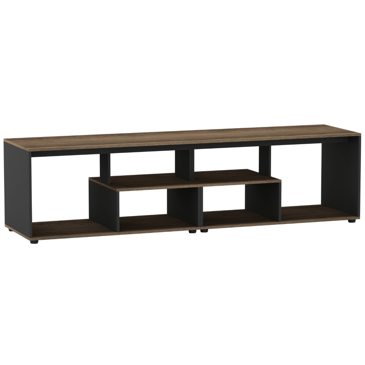 Large Abstract TV Stand and Coffee Table with Storage