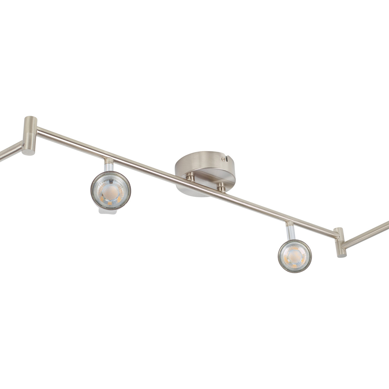 Satin Nickel 3 Arm 6 LED Ceiling Light Fixture Fitting