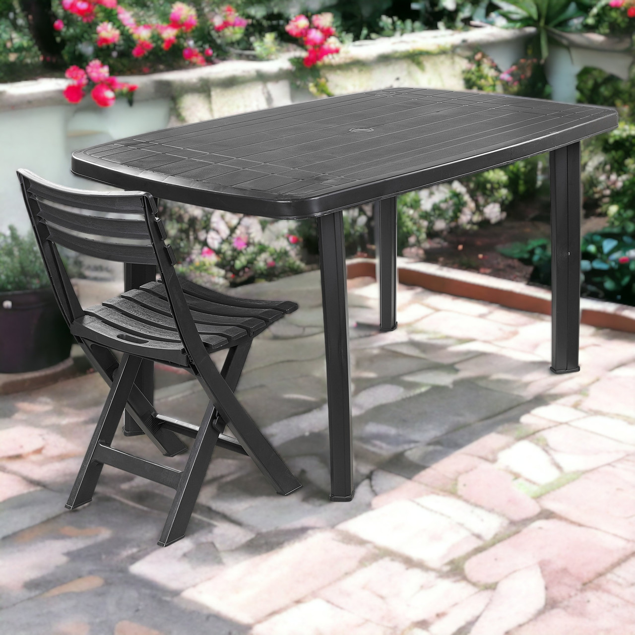 Plastic Large Outdoor Dining Garden Table