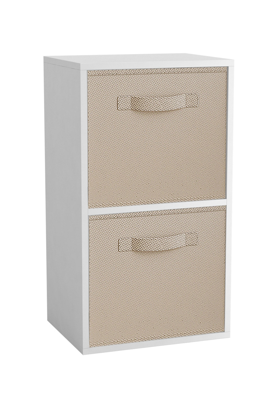 2-Tier Cube Shelving Unit with Inserts