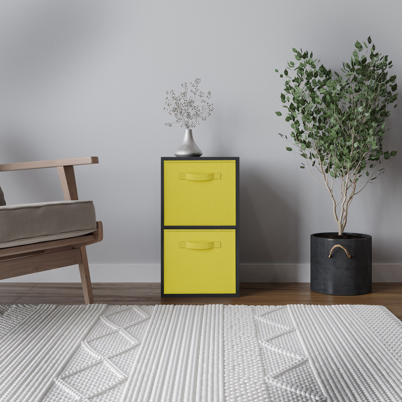 2-Tier Cube Shelving Unit with Inserts