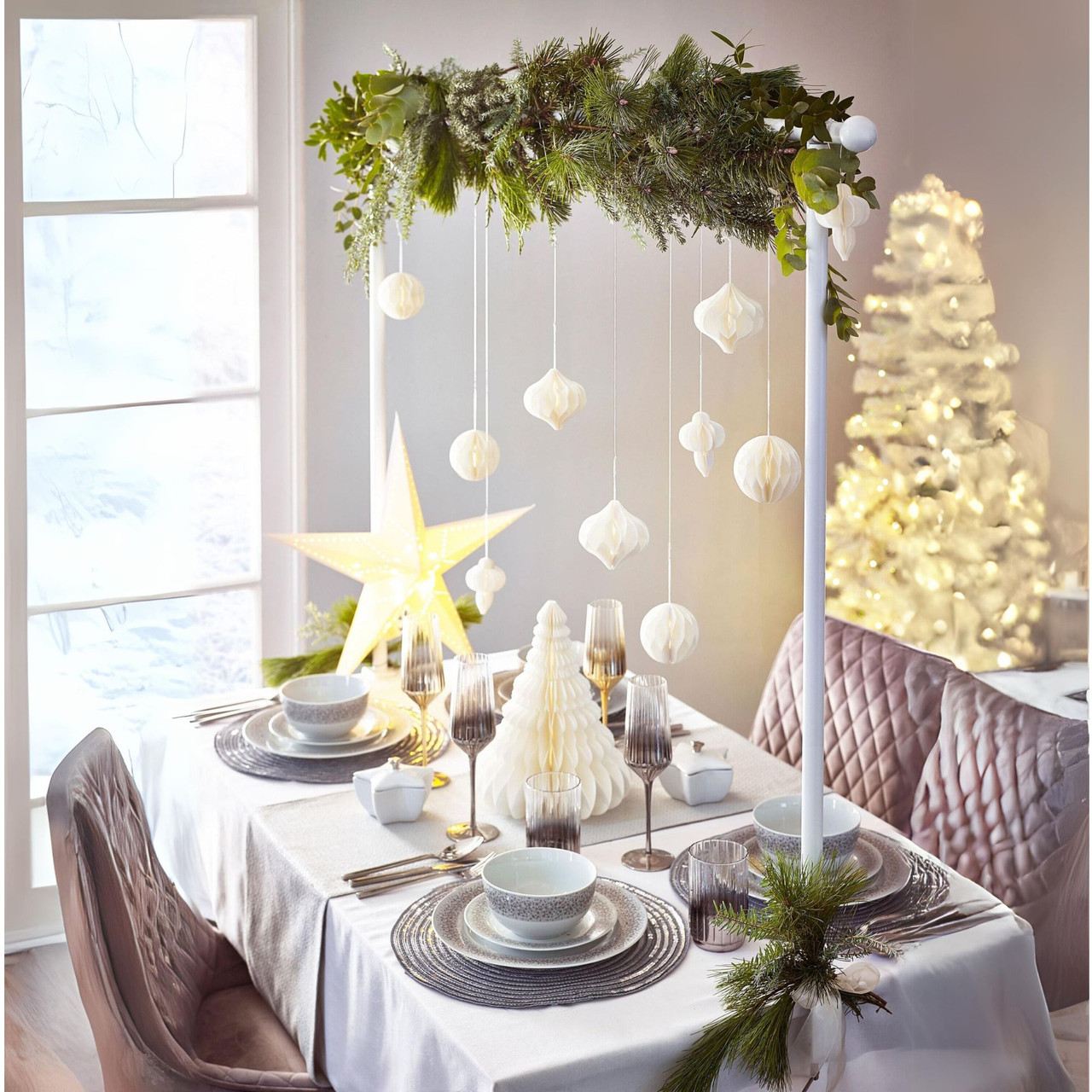 Metal Hanging Over table Display Rod with Clamp