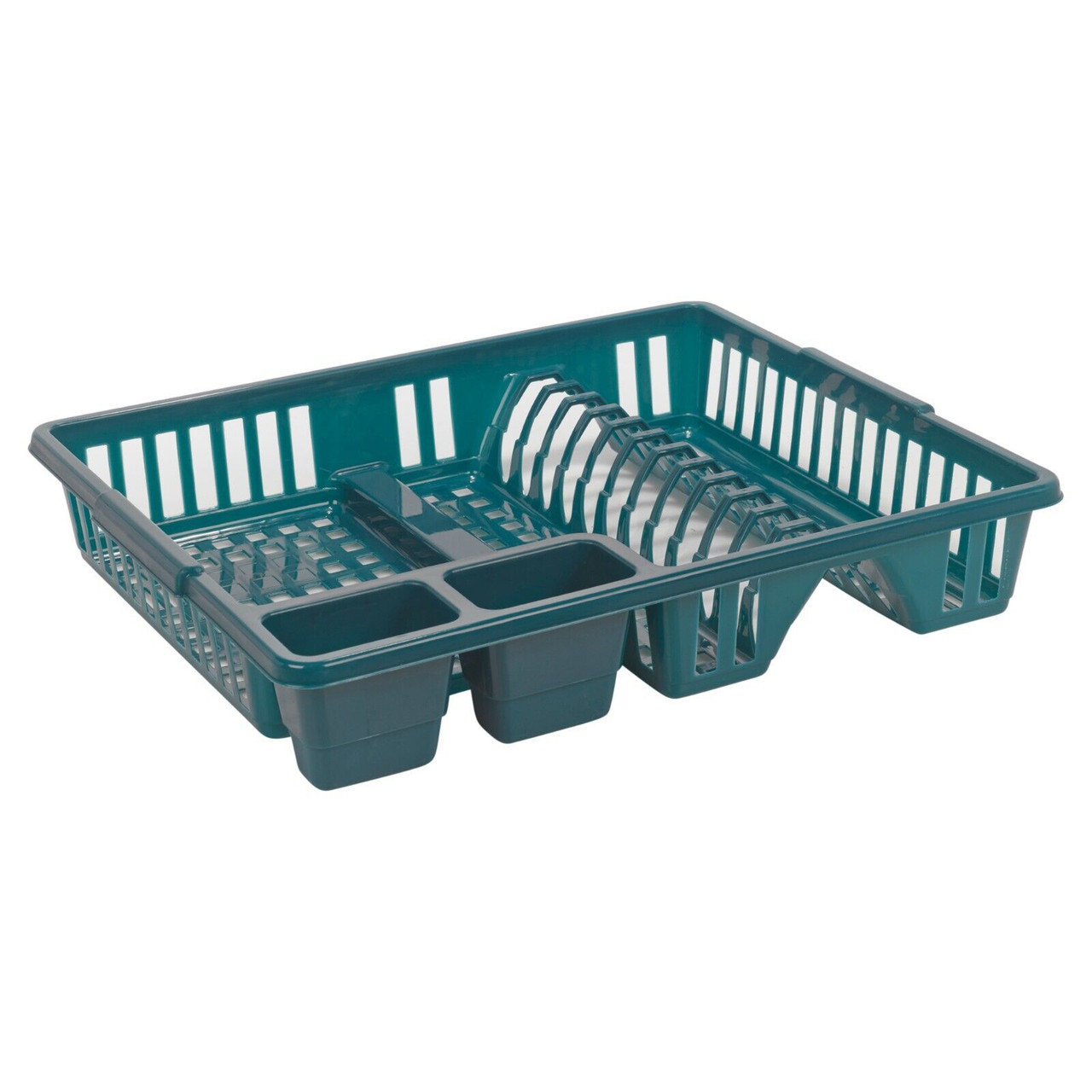 Large Plastic Dish Drainer with Cutlery Rack Kitchen