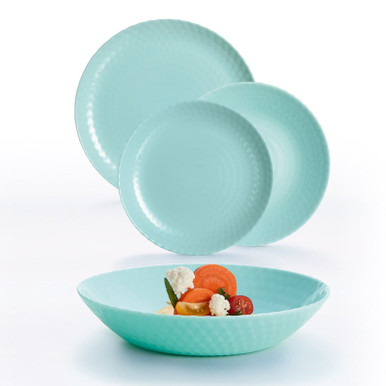 18PCS Luminarc Turquoise Dinner Set
