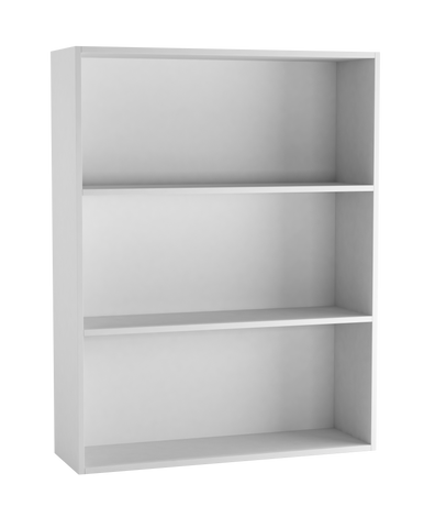 Wide 3-Tier Shelf Wooden Bookcase