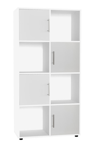 8-Cube Shelving Unit With Metal Handle Doors - Easygift Trading Ltd