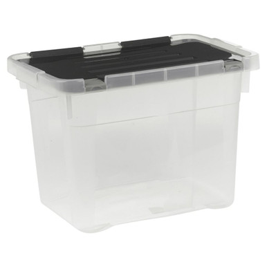 18L Plastic Storage Boxes with Clip Close Lids