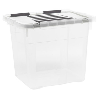 36L Plastic Storage Boxes with Clip Close Lids