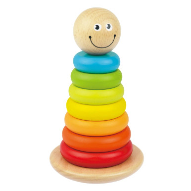9-Pc Wooden Stacking Tower Educational Toy