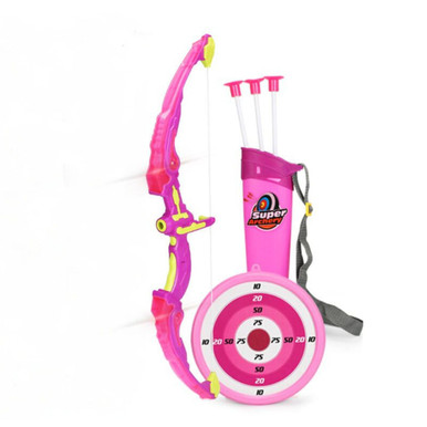 Children's Light-Up Bow & Arrow Set - Archery Target Game