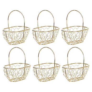 Oblong Basket Wire Mesh - 10x9.5x6.5cm