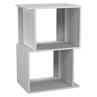 2-Tier Wooden Irregular Storage Unit - 40 cm