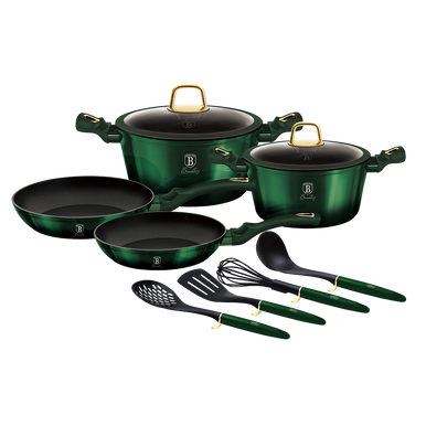 Berlinger Haus 10 Pc Emerald Aluminium Cookware Set