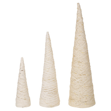 Christmas Tree Cones with LED Lights Set of 3