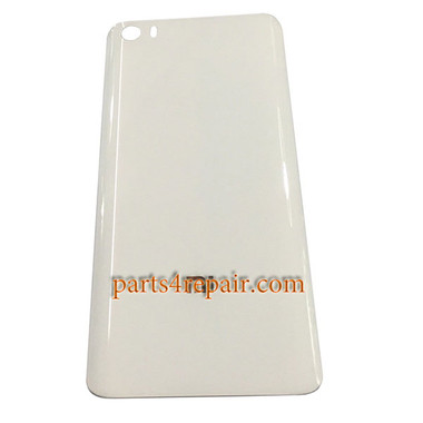 Back Glass Cover with Buckle for Xiaomi Mi 5 -White - Parts4repair.Com