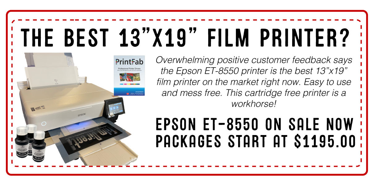 Film output and Screen Print Supplies