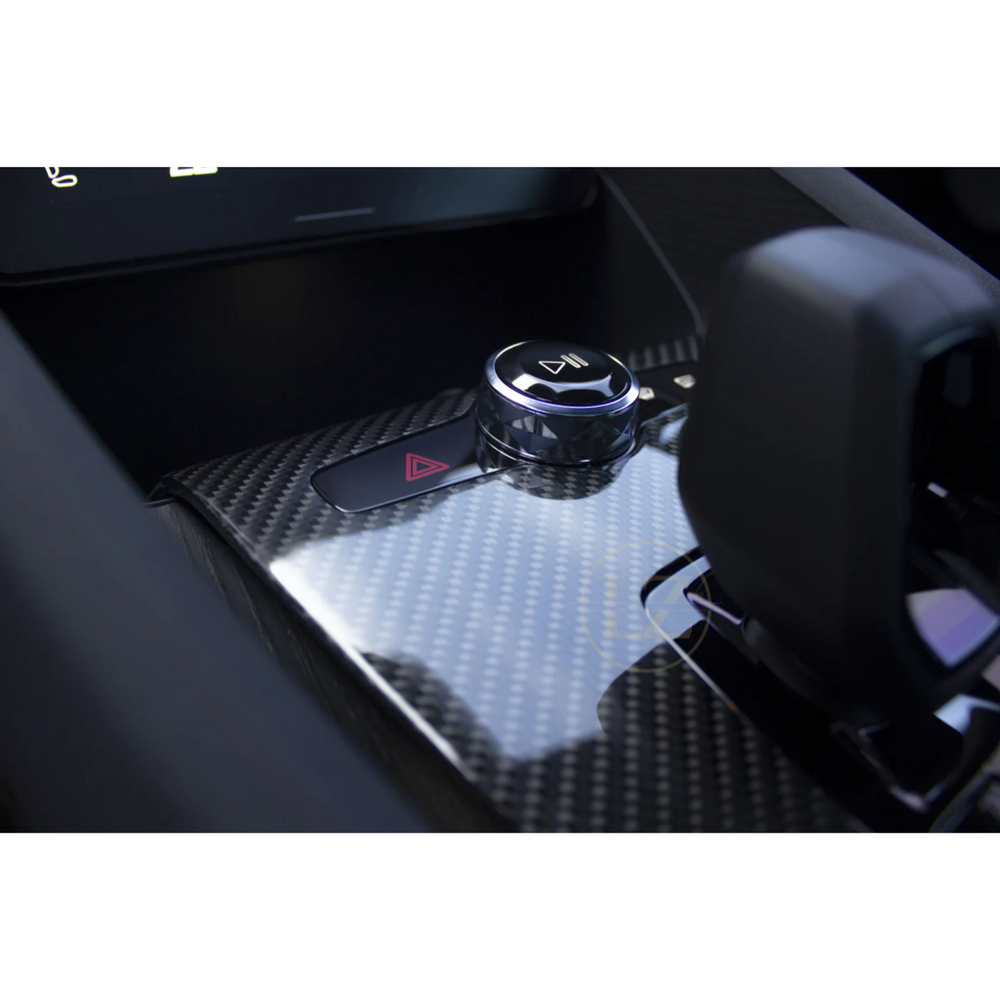 Glossy Carbon Fiber Center Console Trim Panel, Polestar 2 - ViVA ...