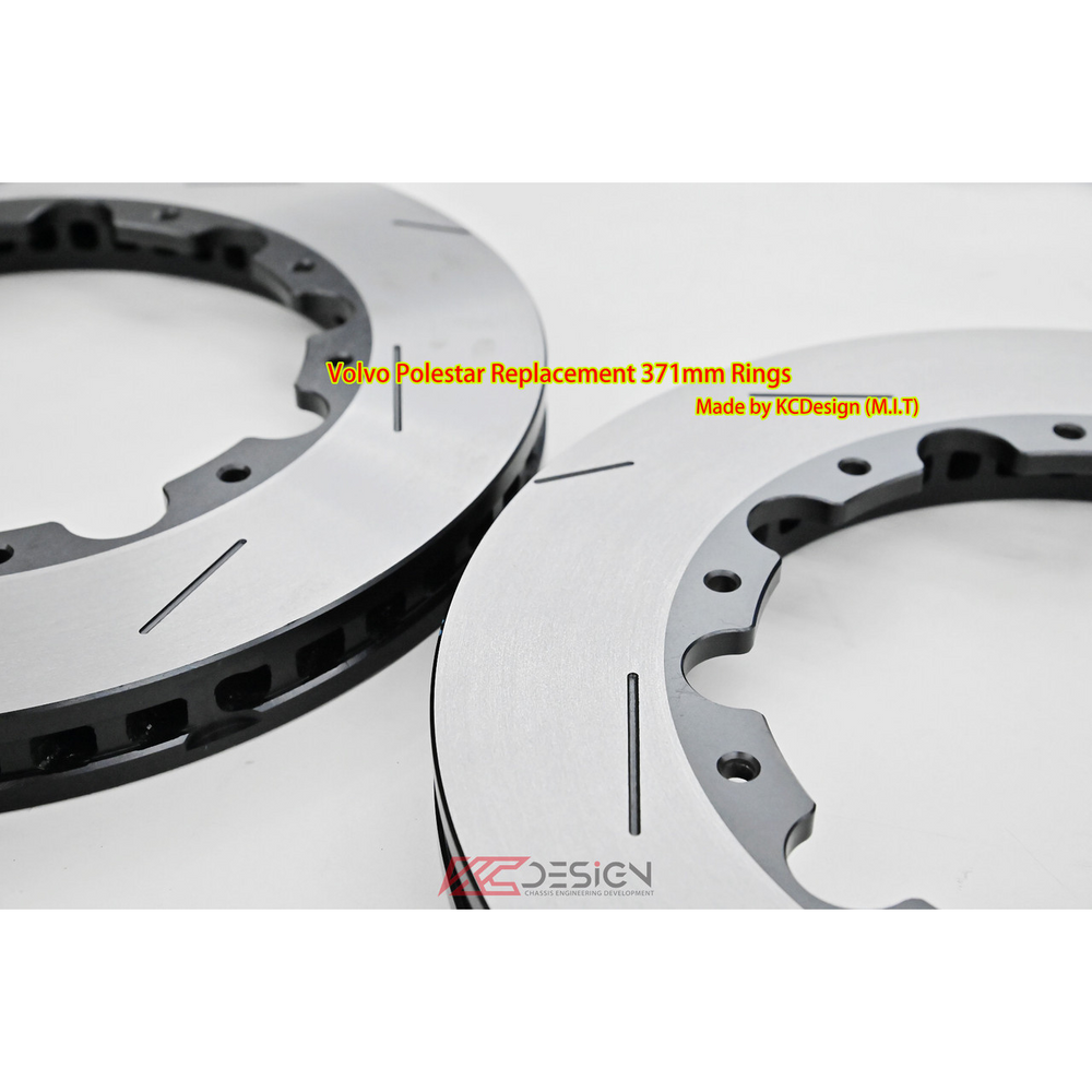 KCDesign Replacement Slotted Brake Rotor Ring Kit, Volvo S60/V60 ...