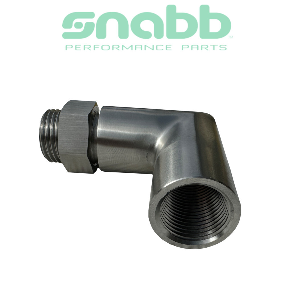 Snabb 304 Stainless Steel 90-Degree Oxygen Sensor Spacer - ViVA Performance