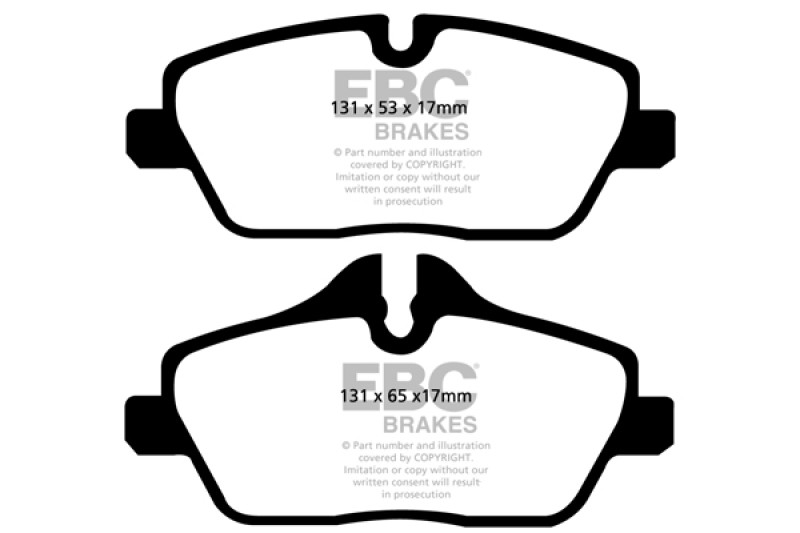 EBC DP22056 Greenstuff 2000 Front Brake Pads, Mini Hardtop 1.5 Turbo ...