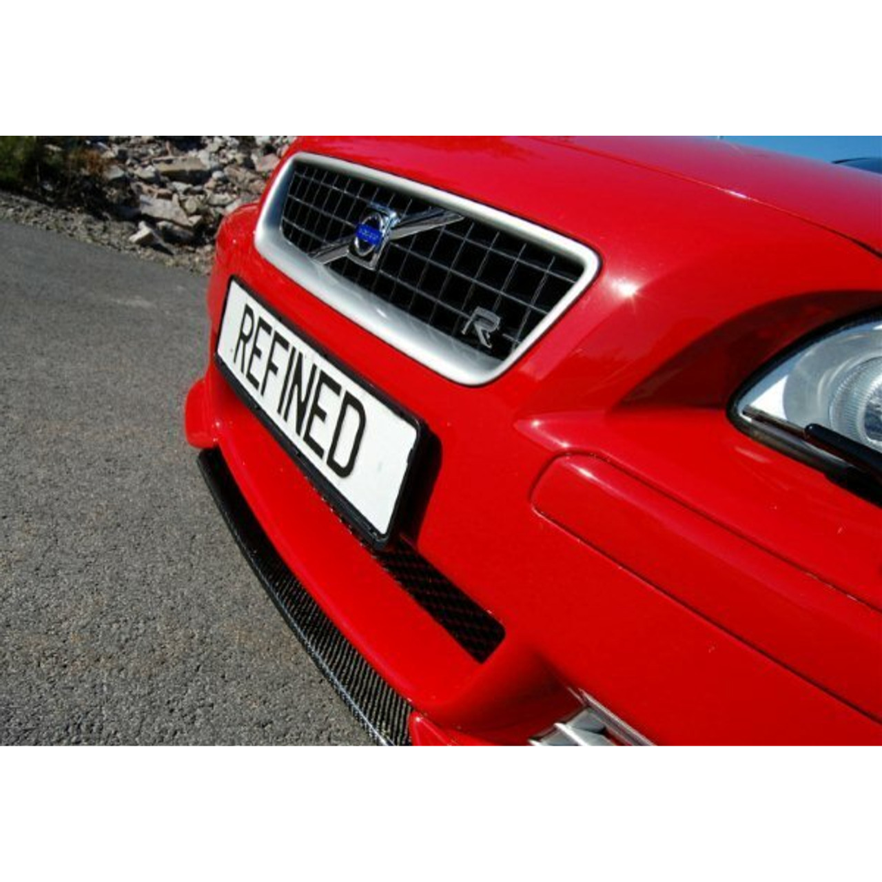Carbon Fiber Center Lip for Front Spoiler Winglets, Volvo S60R/V70R ...