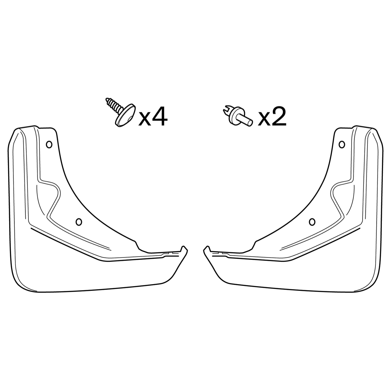 Genuine Polestar Rear Mud Flap Kit, Polestar 2 - ViVA Performance