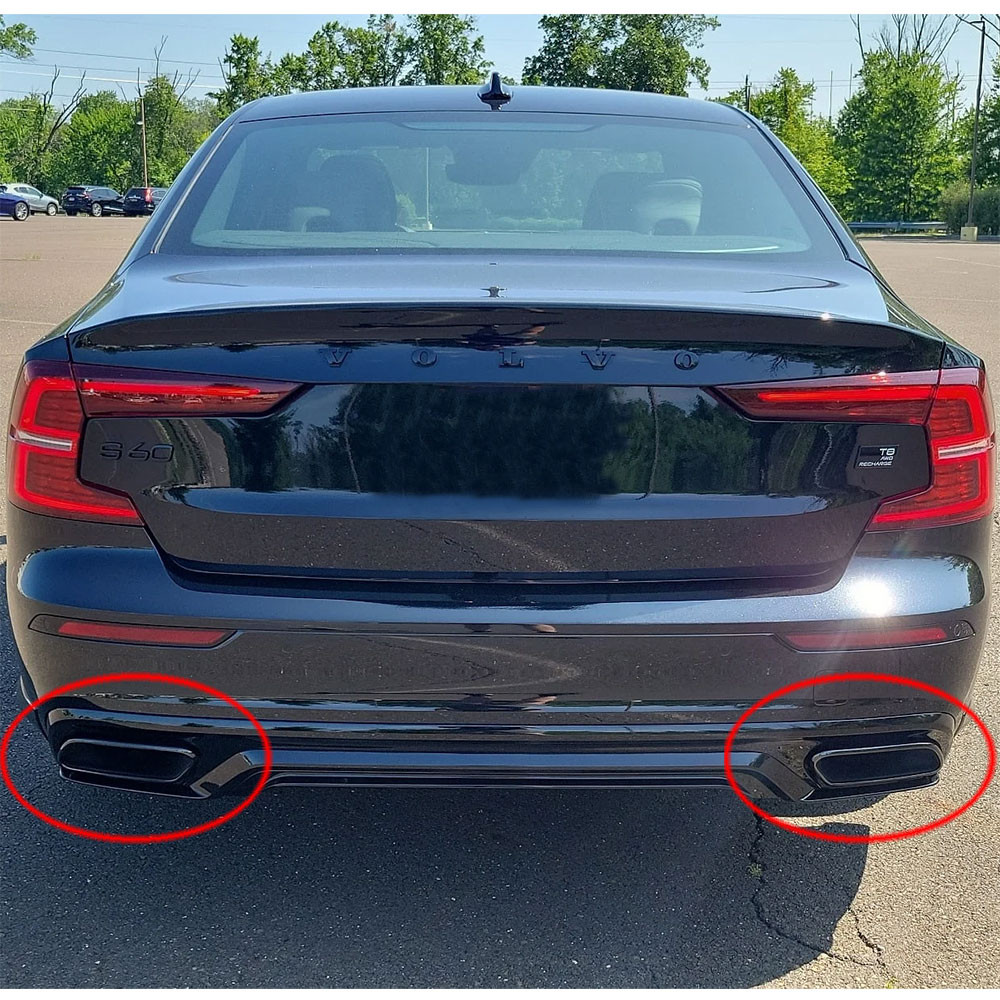 Genuine Volvo SPA S60 Black Edition Exhaust Tips, Gloss Black - ViVA ...
