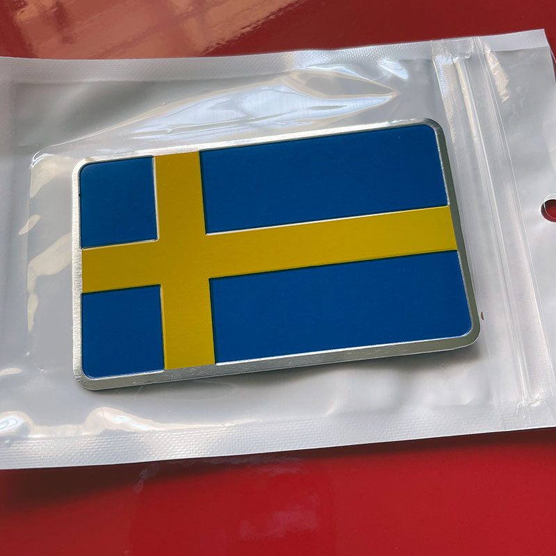 Aluminum Swedish Flag Badge - ViVA Performance