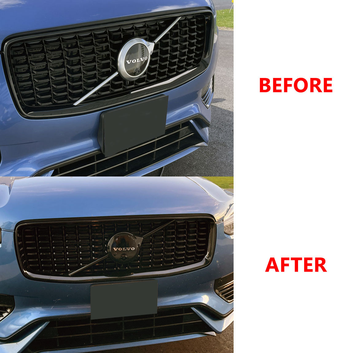 Front Grille with Camera "Black-out" Kit, Volvo XC90 2020+ / XC60 2022 ...